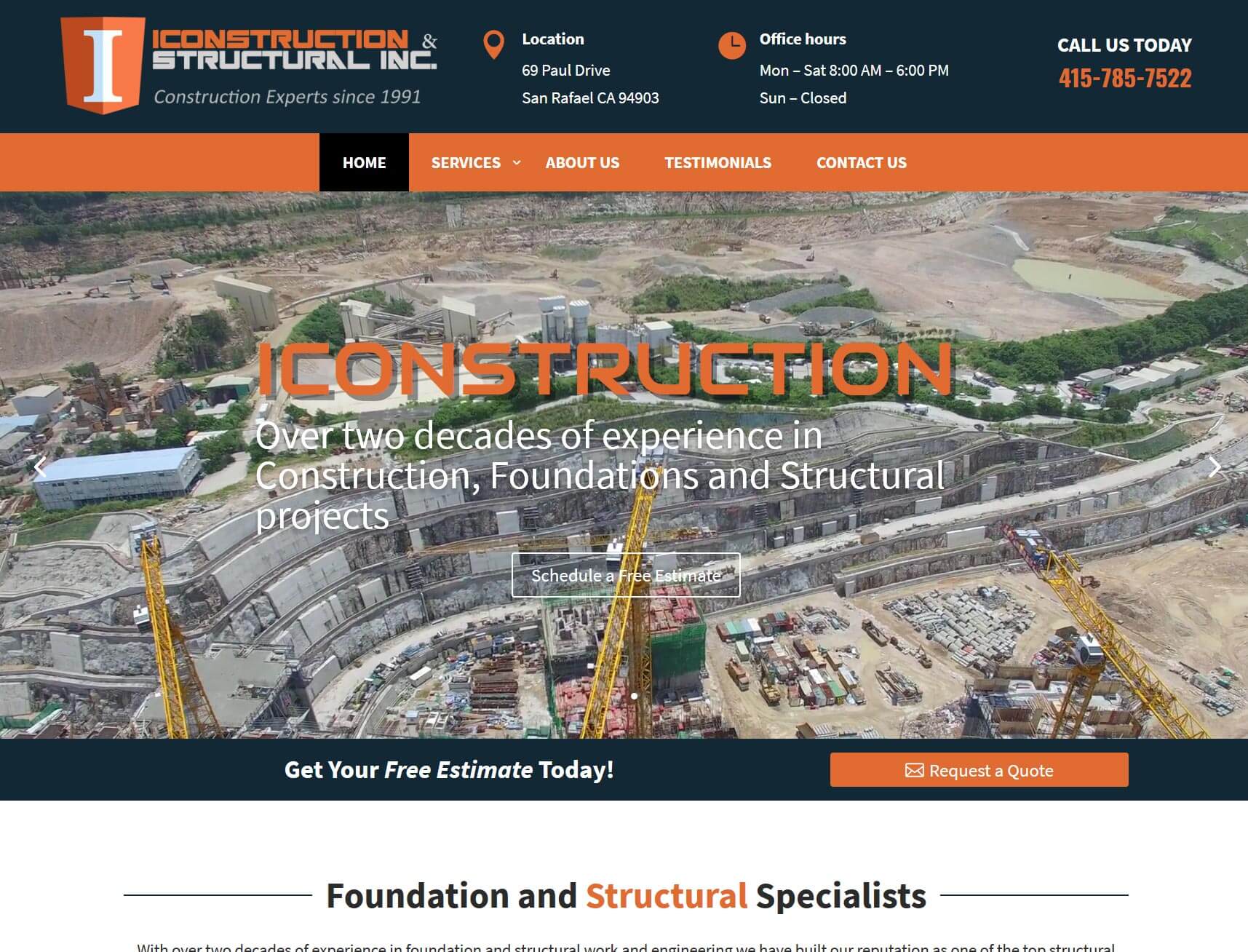 Construction website - Web and SEO Guru